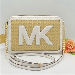 Michael Kors | Bags | Michael Kors Straw Python Capsule Jsi Lg Ew Xbody ...